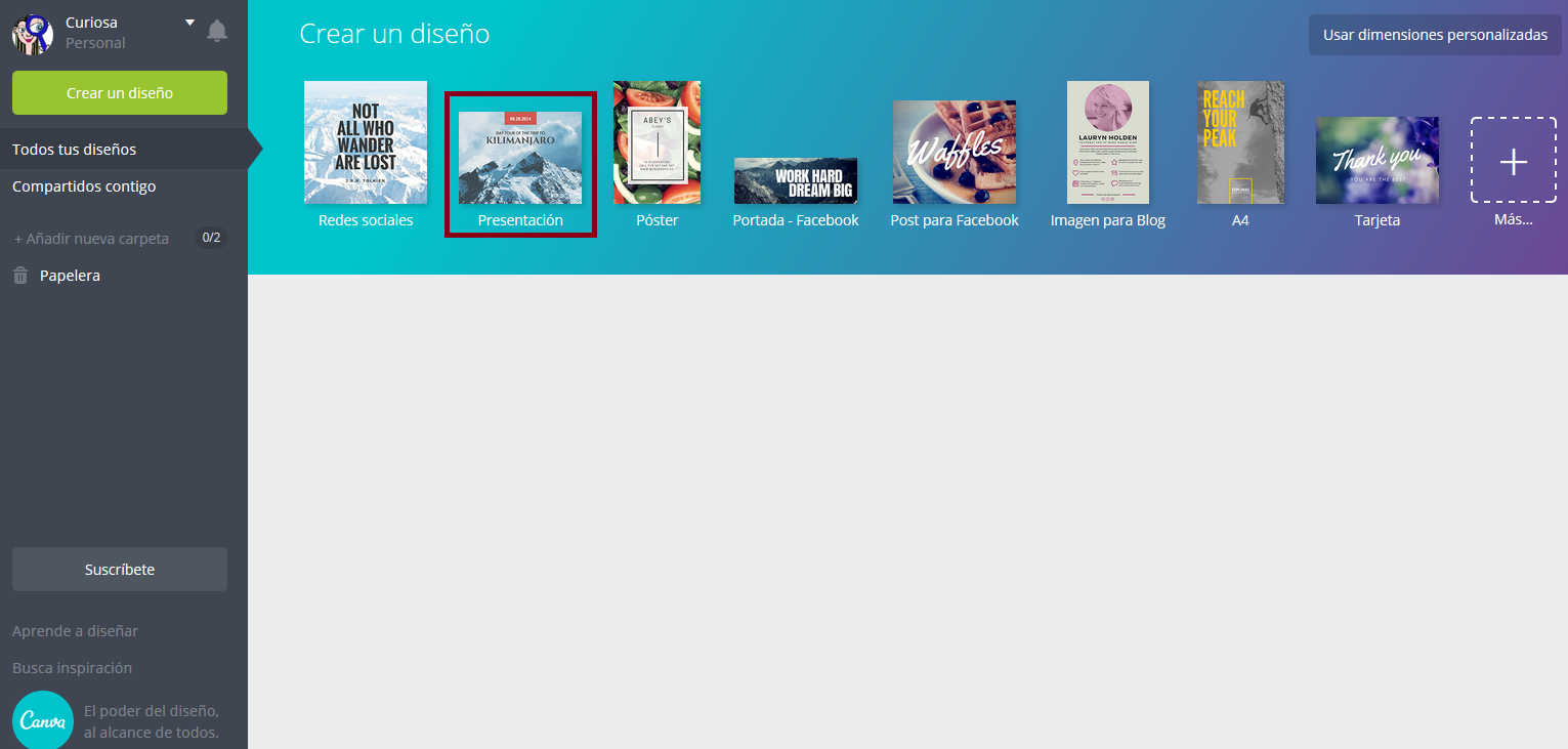 Cómo crear presentaciones con Canva | Curioseando