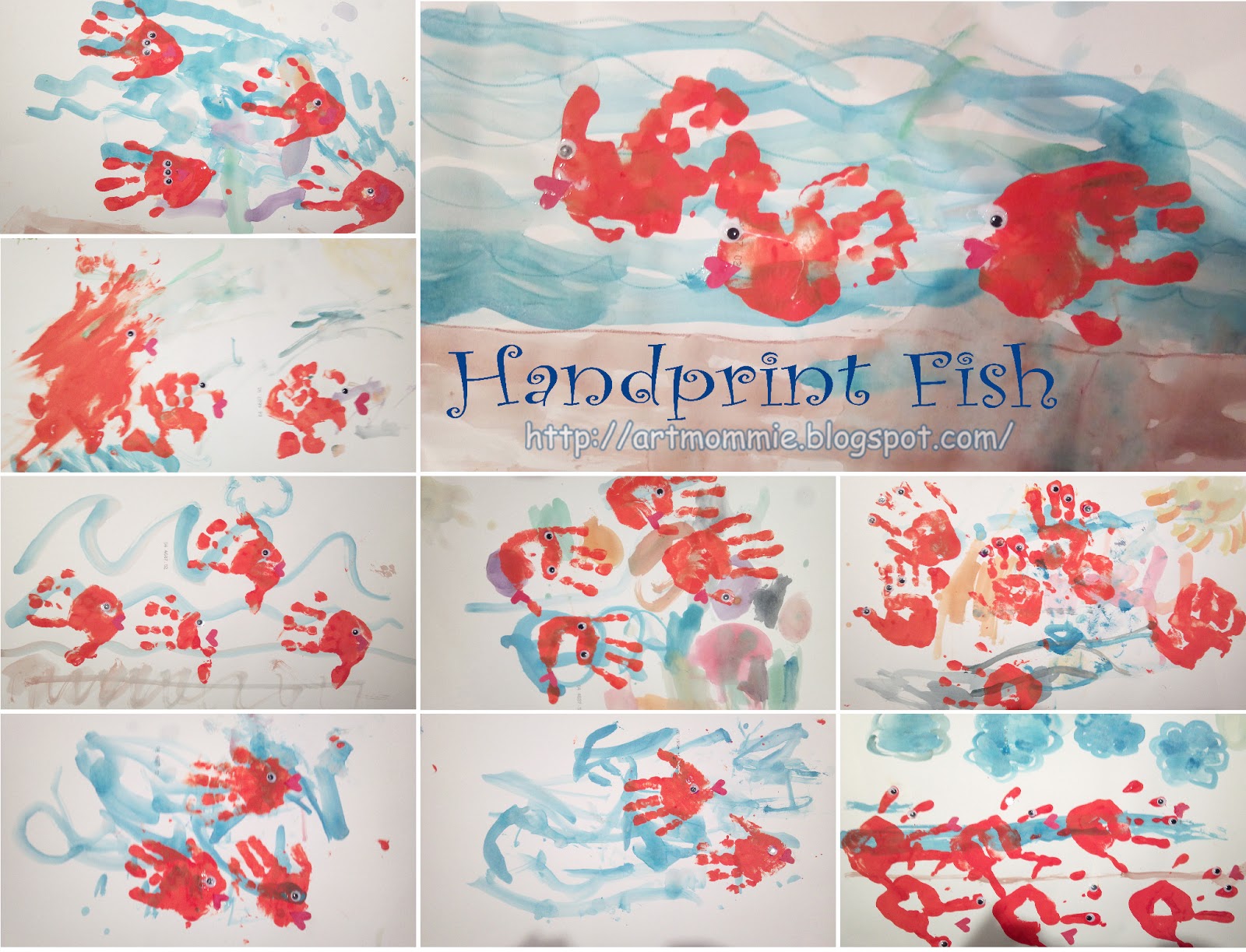 ArtMommie: Handprint Fish at StoryART! Mommy and Me