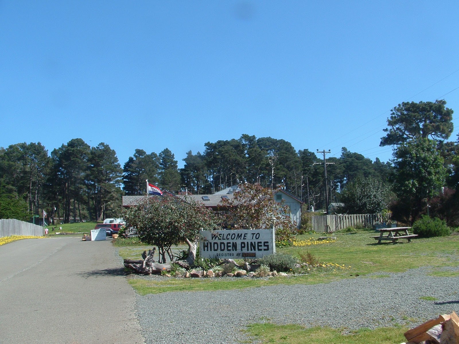 Hidden Pines RV Campground - Fort Bragg California : Mendocino ...