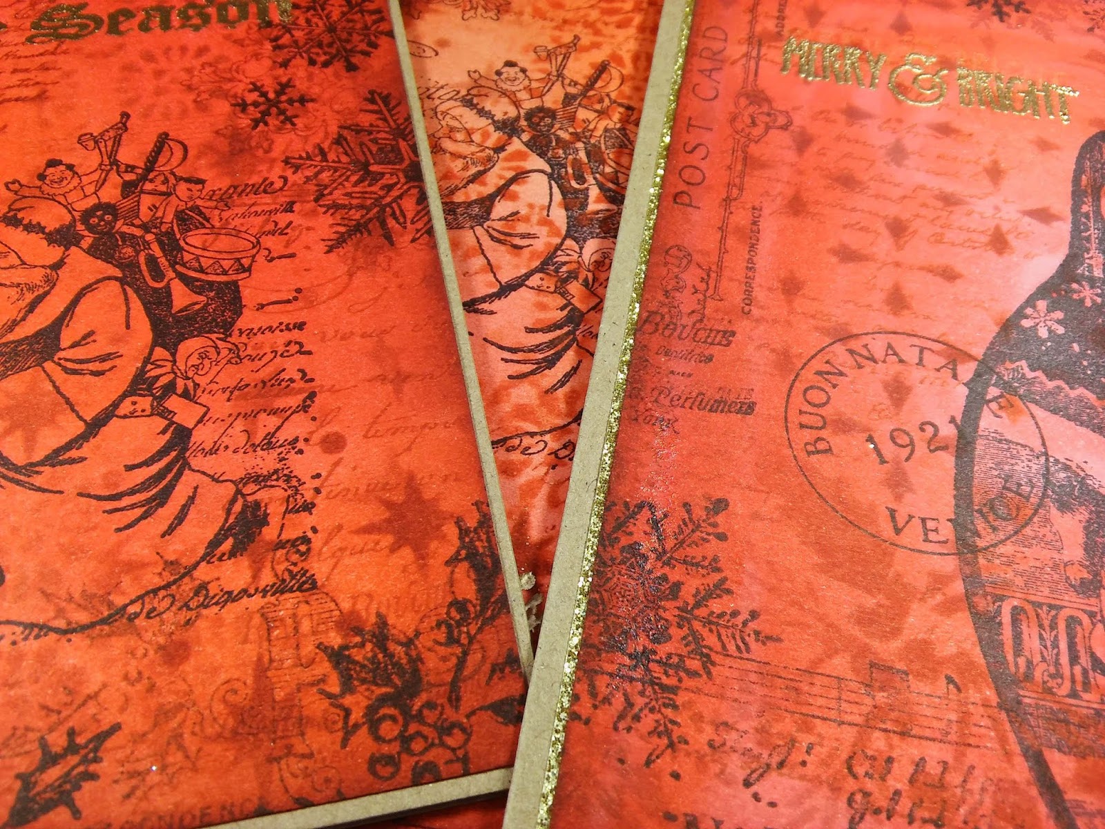 Paperwishesbyamanda: Red Distress Ink Christmas Cards