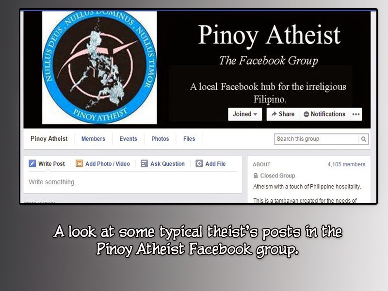 The Pinoy Atheist: Typical Theist's Posts in the Pinoy Atheist Facebook ...