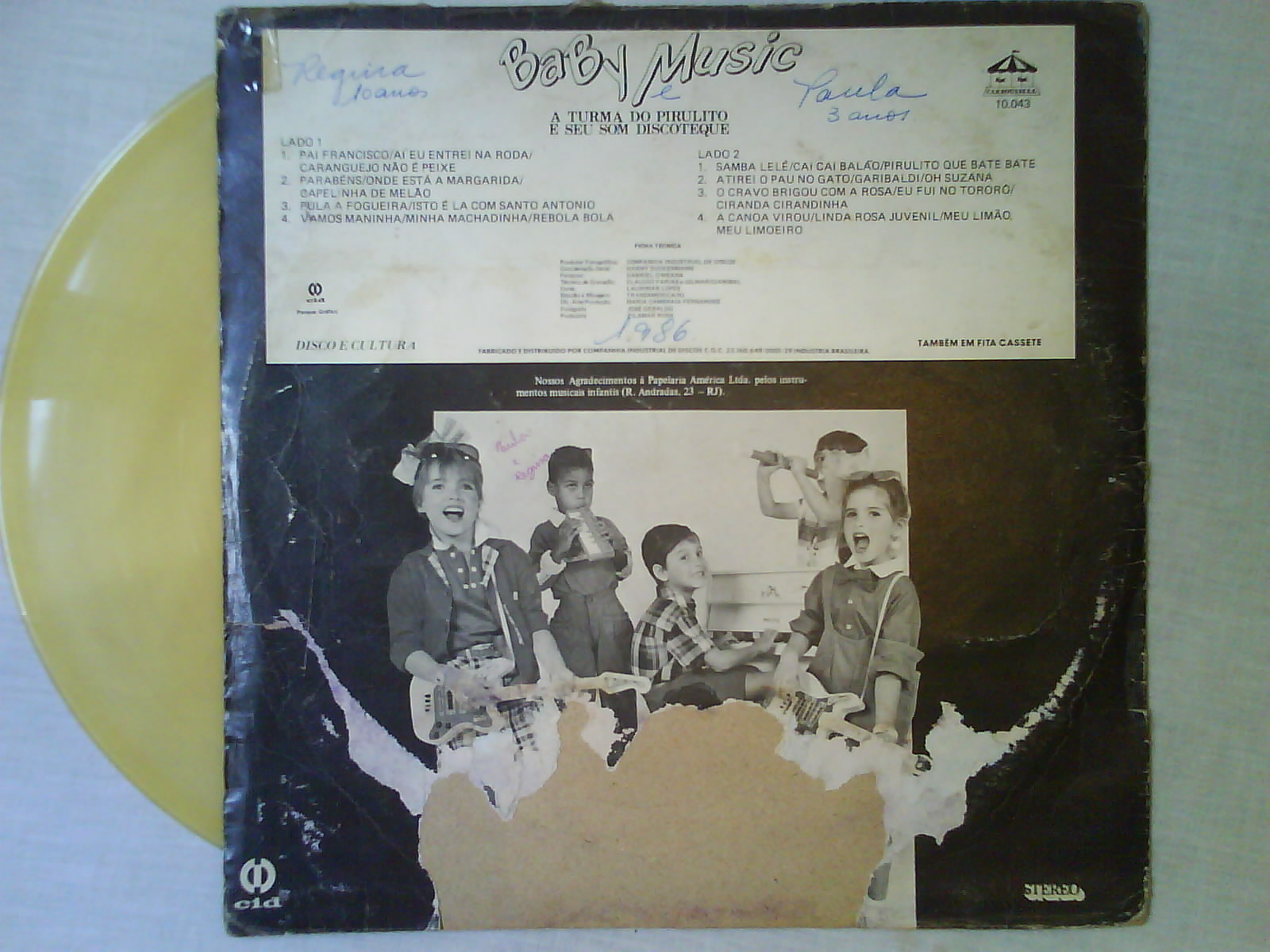 Anos 70 e 80 Blog Paula Fagundes: Disco Infantil Baby Music