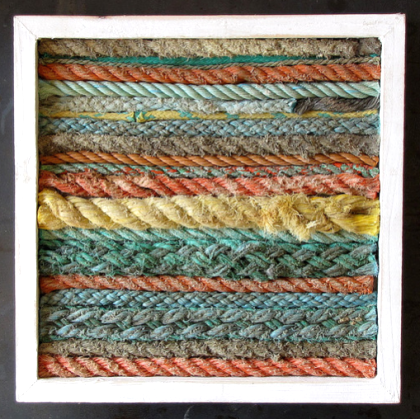 Ocean Trash Art -Framed Rope - Completely Coastal