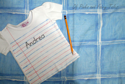 Of Pinks and Fairy Tales: Lined Paper Tee from Maybe Matilda