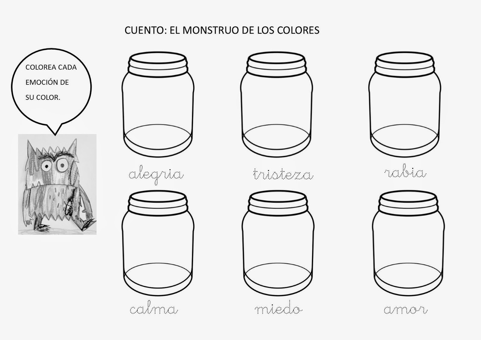 RECURSOS Y ACTIVIDADES PARA EDUCACIÓN INFANTIL: EL MONSTRUO DE COLORES ...