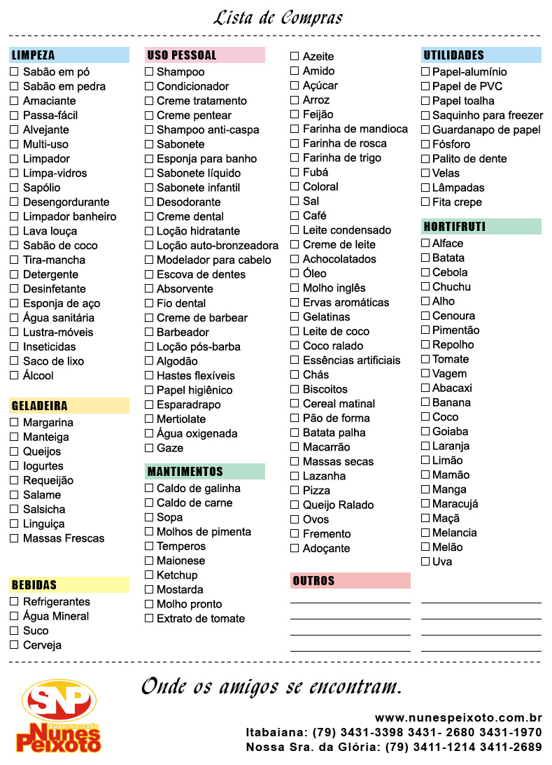lista de compras completa - wood scribd braxin