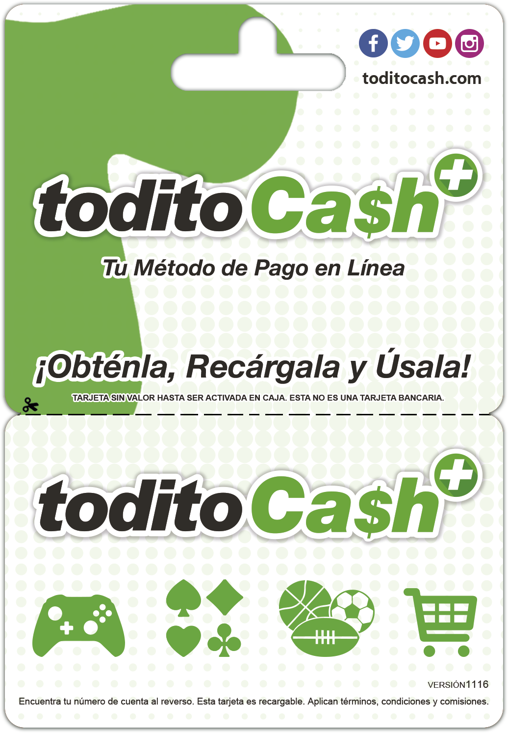 ¿Necesito tarjeta física para usar Todito Cash?