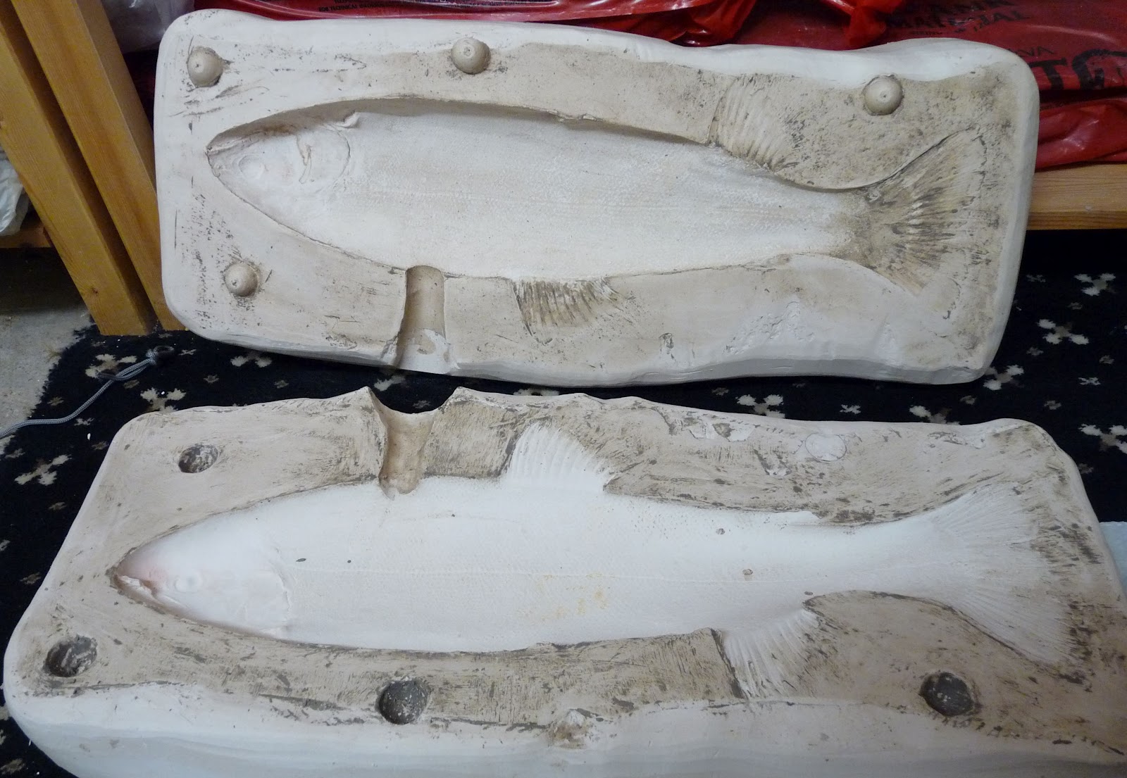 Just Pottering: Making a plaster cast of a fish