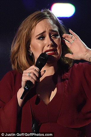 Check out all the faces Adele made as she received 4 BRIT Awards