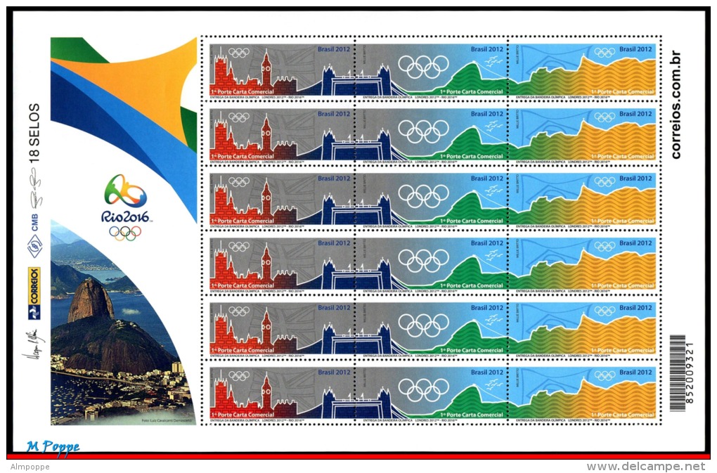 MY OLYMPIC PHILATELY: Brazil : 2016 Rio Olympic Stamps