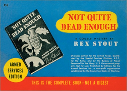 Beneath the Stains of Time: Not Quite Dead Enough (1944) by Rex Stout