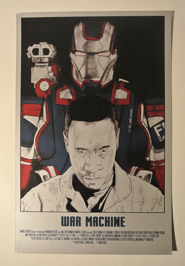 ARTOF7R: War Machine art poster. 11x17 limited edition poster