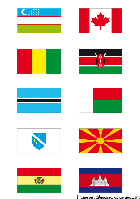 Banderas para imprimir | Imagenes y dibujos para imprimir