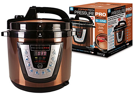 10-in-1 Harvest Cookware CopperTech PressurePro 6 Qt Pressure Cooker ...