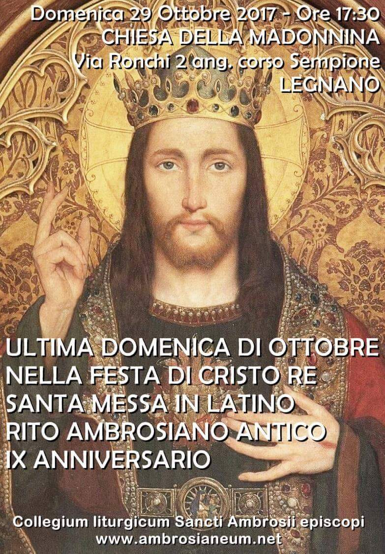 Chiesa e post concilio: 29 ottobre Messa in rito Ambrosiano antico a ...