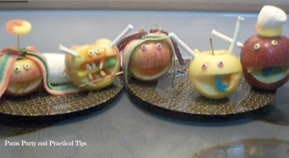 Pams Party & Practical Tips: Apple Candy Monsters and the Apple Party ...