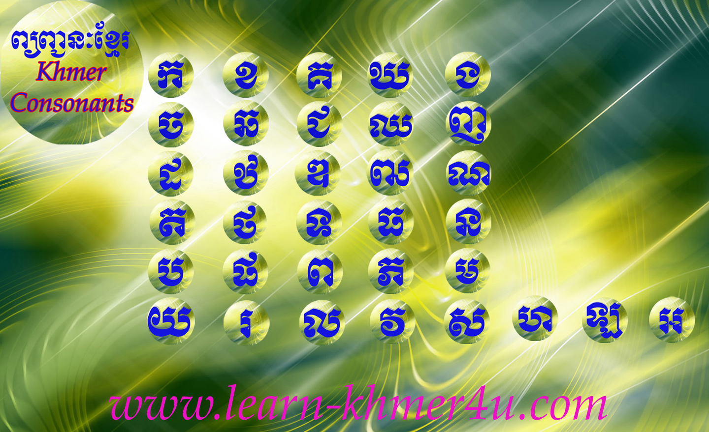 Khmer Consonants | Learn Khmer