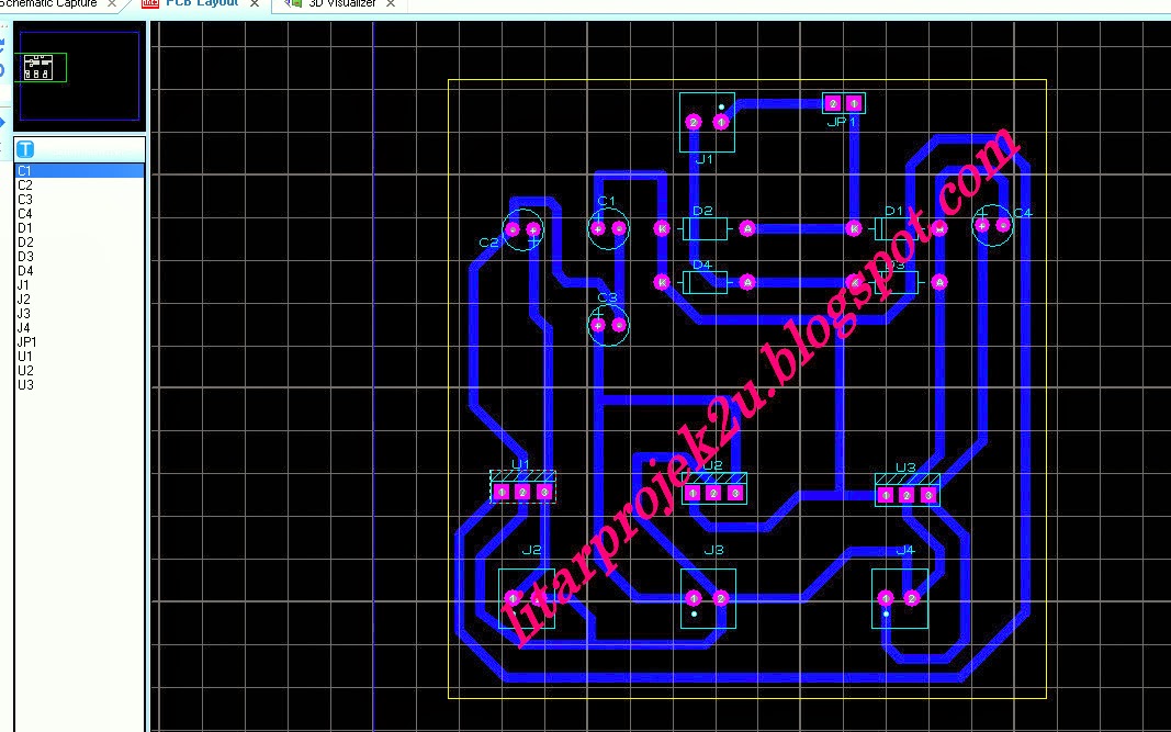 litarprojek2u: Litar Bekalan Kuasa 12V, 9V dan 5V DC (Power Supply Circuit)