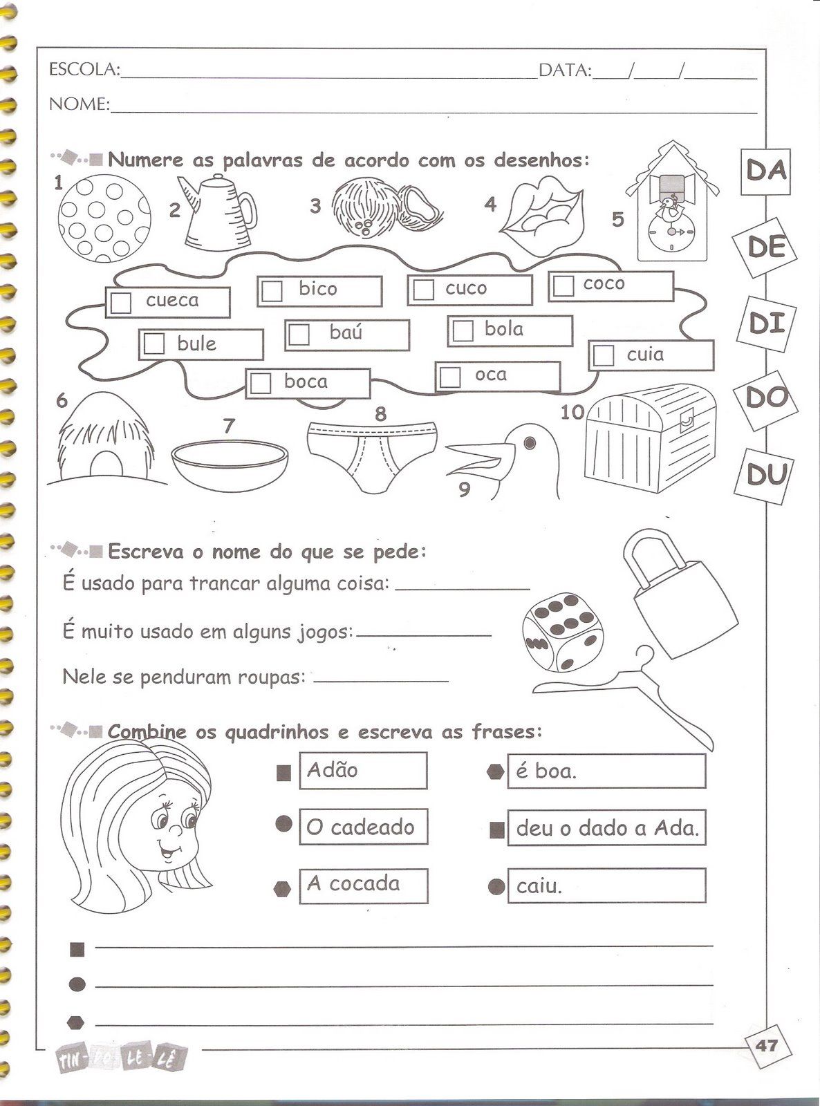 Letra D 5 ~ Atividades Escolares