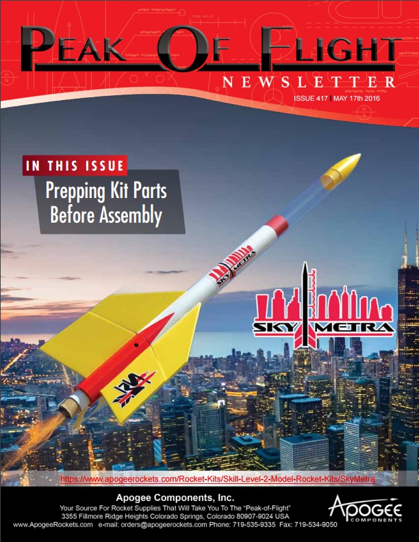 Model Rocket Building: New Apogee Peak Of Flight Article