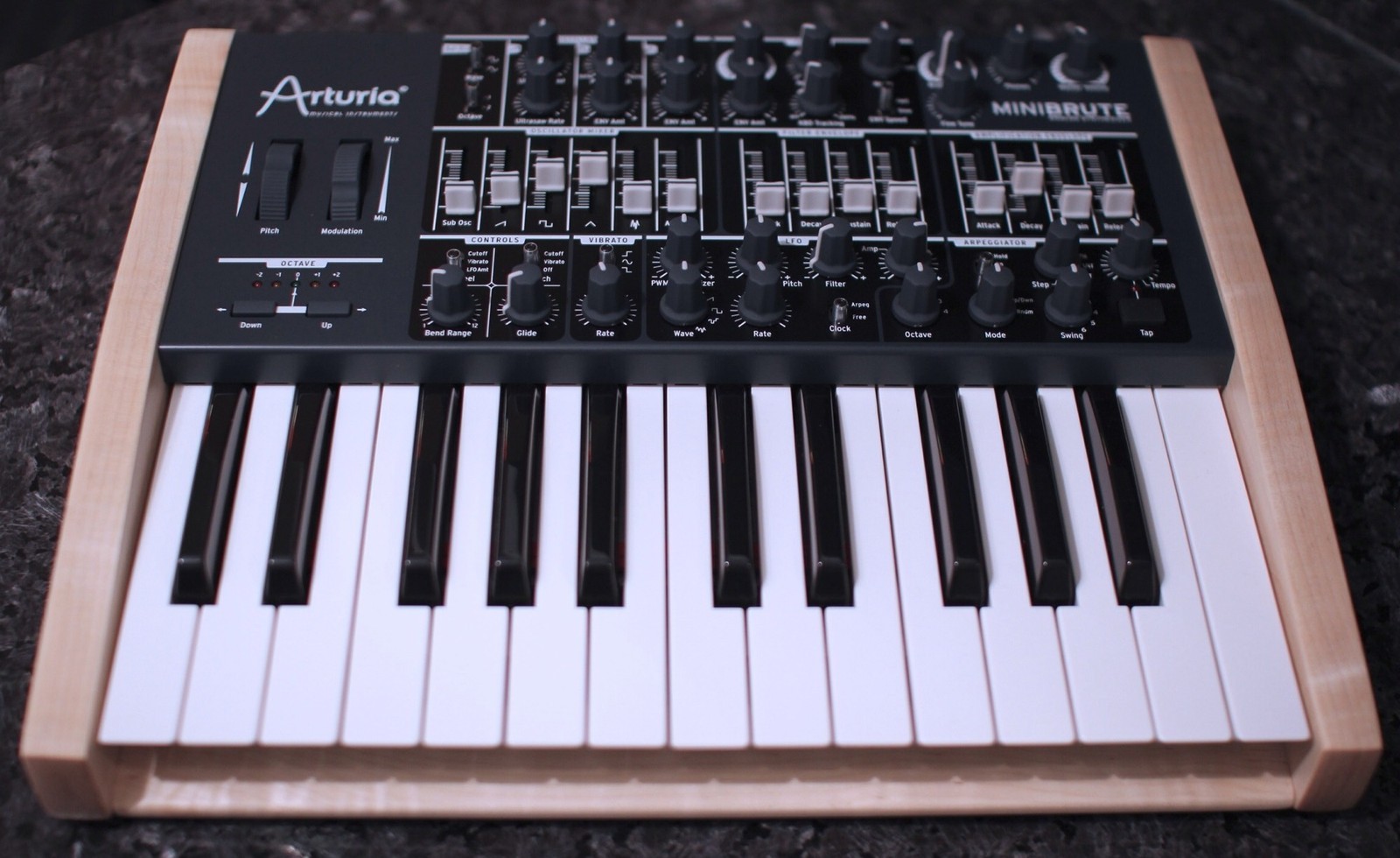 MATRIXSYNTH: Custom Solid Maple Wood Side Panel Kit for Arturia MiniBrute