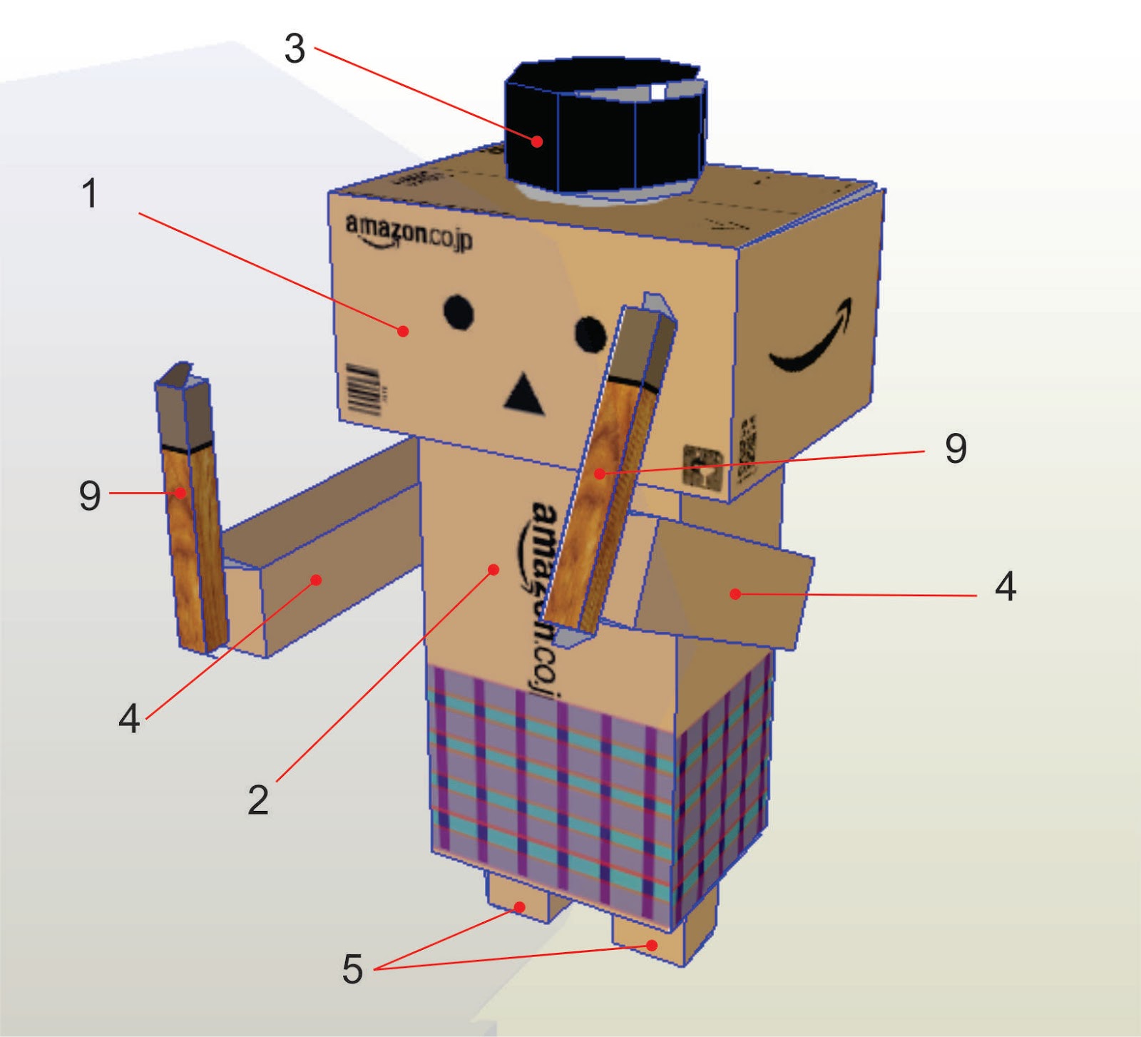 Wongday Papercraft: Danbo Ied Mubarak