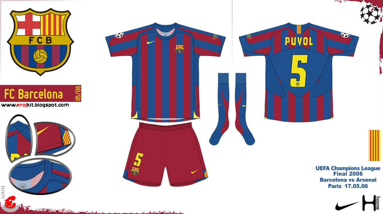 Kit Design, by eroj: 2005-06 Barcelona (Home e Away)