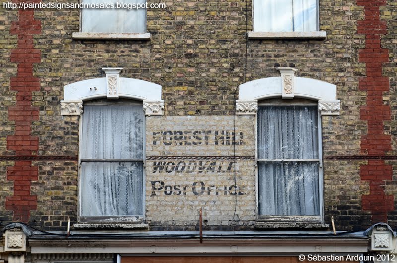 Painted signs and mosaics: Woodvale Post Office, Forest Hill