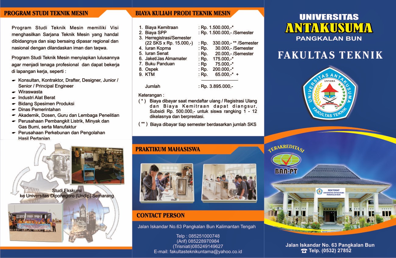 WAWAN PANGKALAN BUN DESIGN : BROSUR FAKULTAS TEKNIK UNIVERSITAS ...