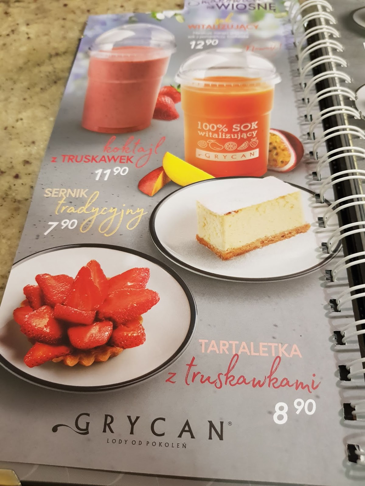 MENU bez glutenu bez laktozy: GRYCAN