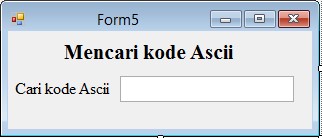 Tutorial VB.Net #14: Mencari Kode ASCII | priacoding