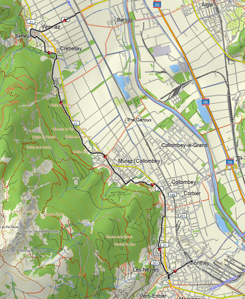 Projekt Gemeindewandern Schweiz: Wanderung Vionnaz-Monthey