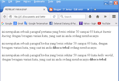 Cara mudah Membuat Paragraf di HTML (tag p) - CODING JENIUS | Tempat ...