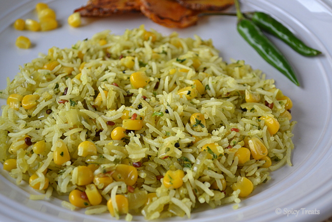 Spicy Treats: Sweet Corn Cilantro Rice