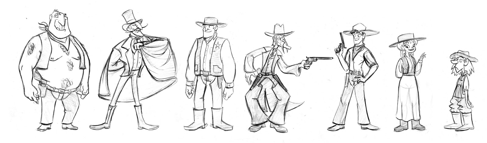 das sketches: Western Characters