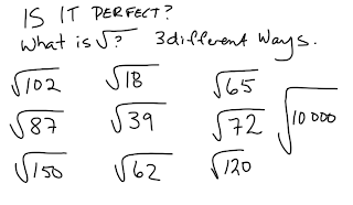 Sargent Park Math Zone: Square Root Homework