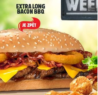 kavoniho žrádlo: Extra Long Bacon BBQ, Burger King