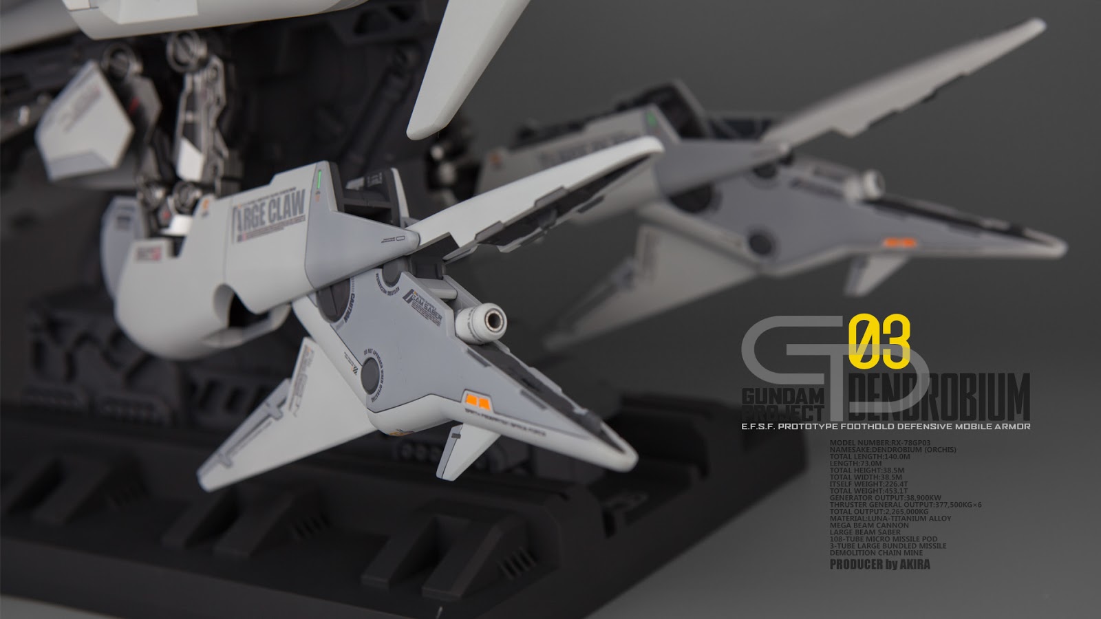 Custom Build: HGUC 1/144 RX-78 GP03 Gundam GP03 Dendrobium + LED