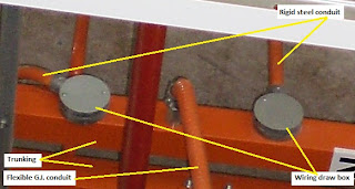Electrical Installation Wiring Pictures: Conduit to trunking connections