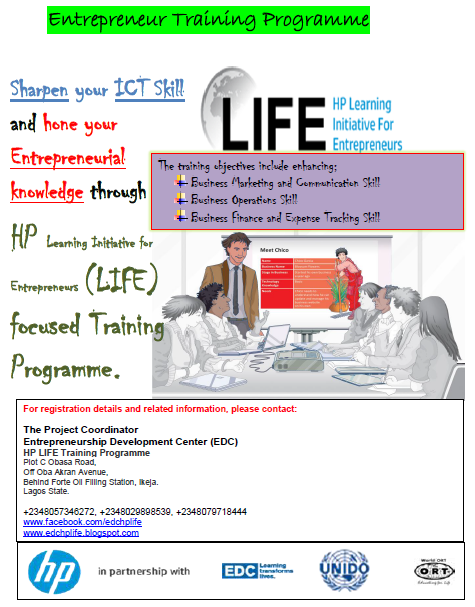 EDC HP LIFE Training Programme: HP LIFE Training Programme