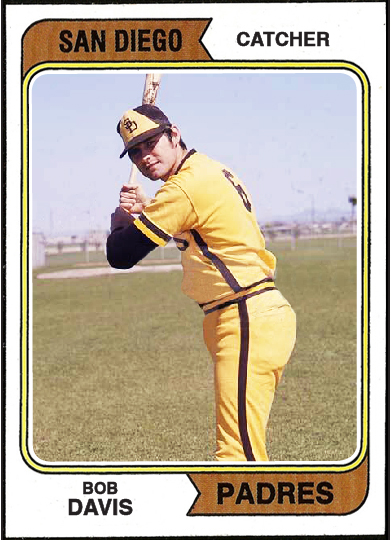 WHEN TOPPS HAD (BASE)BALLS!: NOT REALLY MISSING IN ACTION- 1974 BOB DAVIS