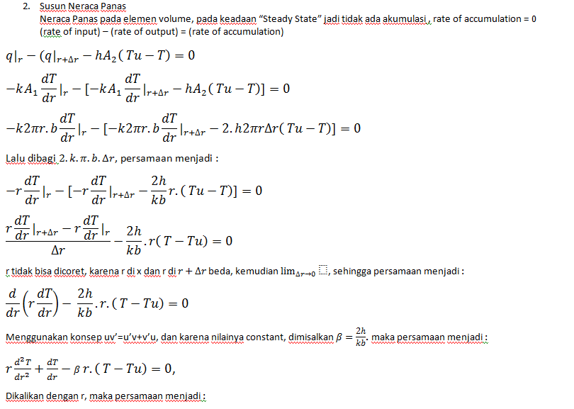 Matematika Teknik Kimia : Pemodelan Distribusi Suhu Cakram dalam ...