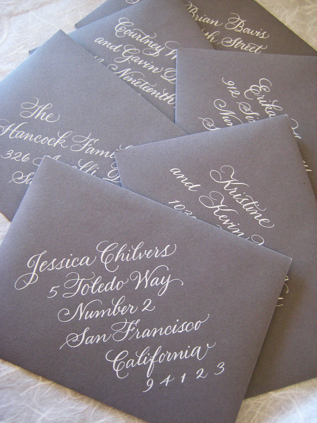 A to Z Calligraphy: Envelope samples