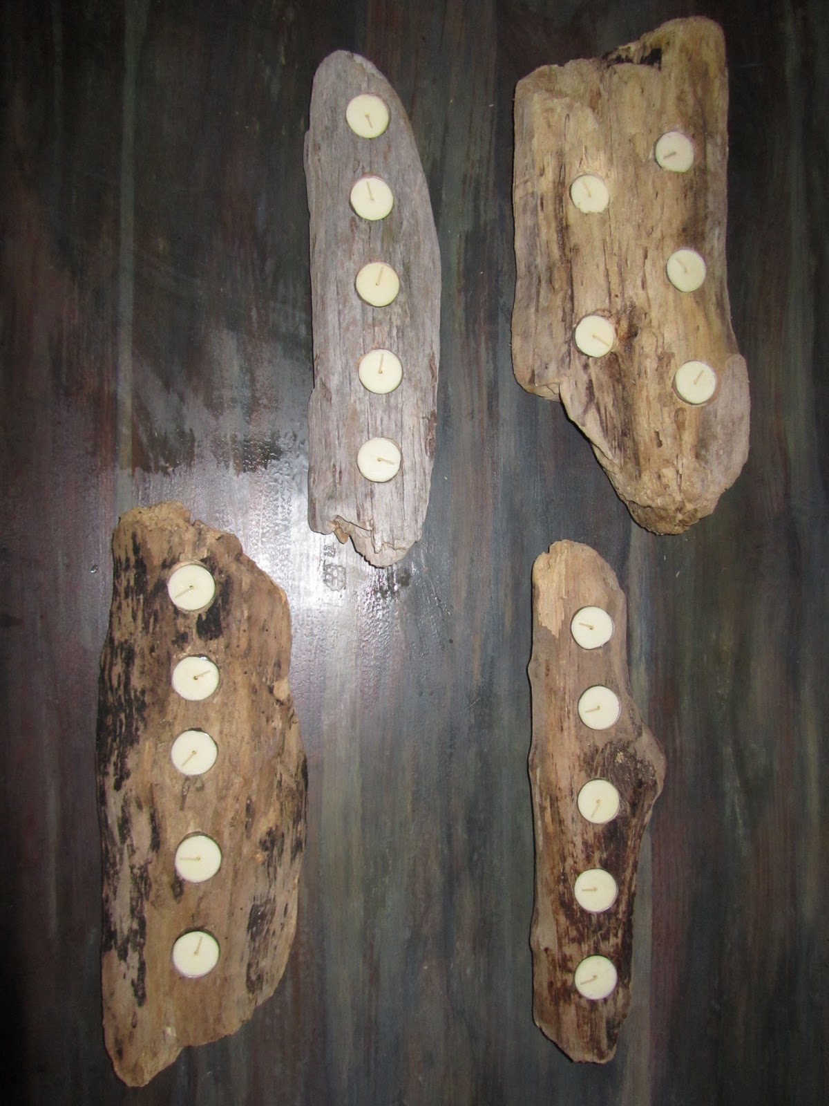 Driftwood Candle Holders