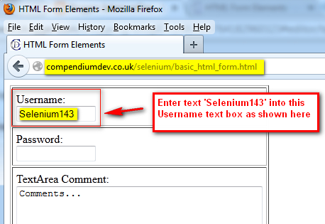 Selenium-By-Arun: 380. Using sendKeys( ) command for entering text into a text box field