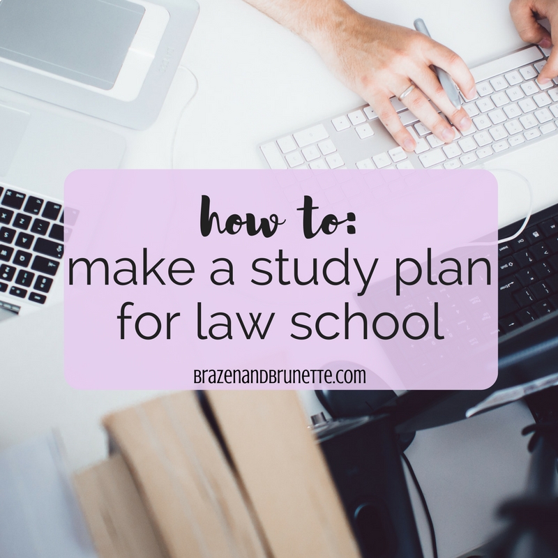 How to Make a Study Plan for Law School ~ Brazen and Brunette ⚖ law ...