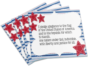 Classroom Freebies Too: Stars and Stripes Pledge Sign!