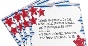 Classroom Freebies Too: Stars and Stripes Pledge Sign!