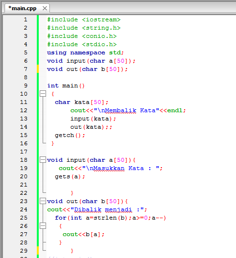 Syntax Membalik Kata pada C++ || WapBlog21 - WapBlog21