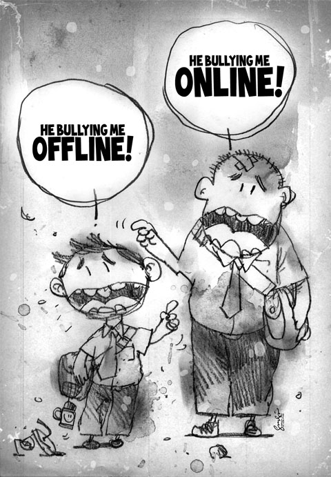 editorial cartoons: 07FEB2012-CYBERBULLYING